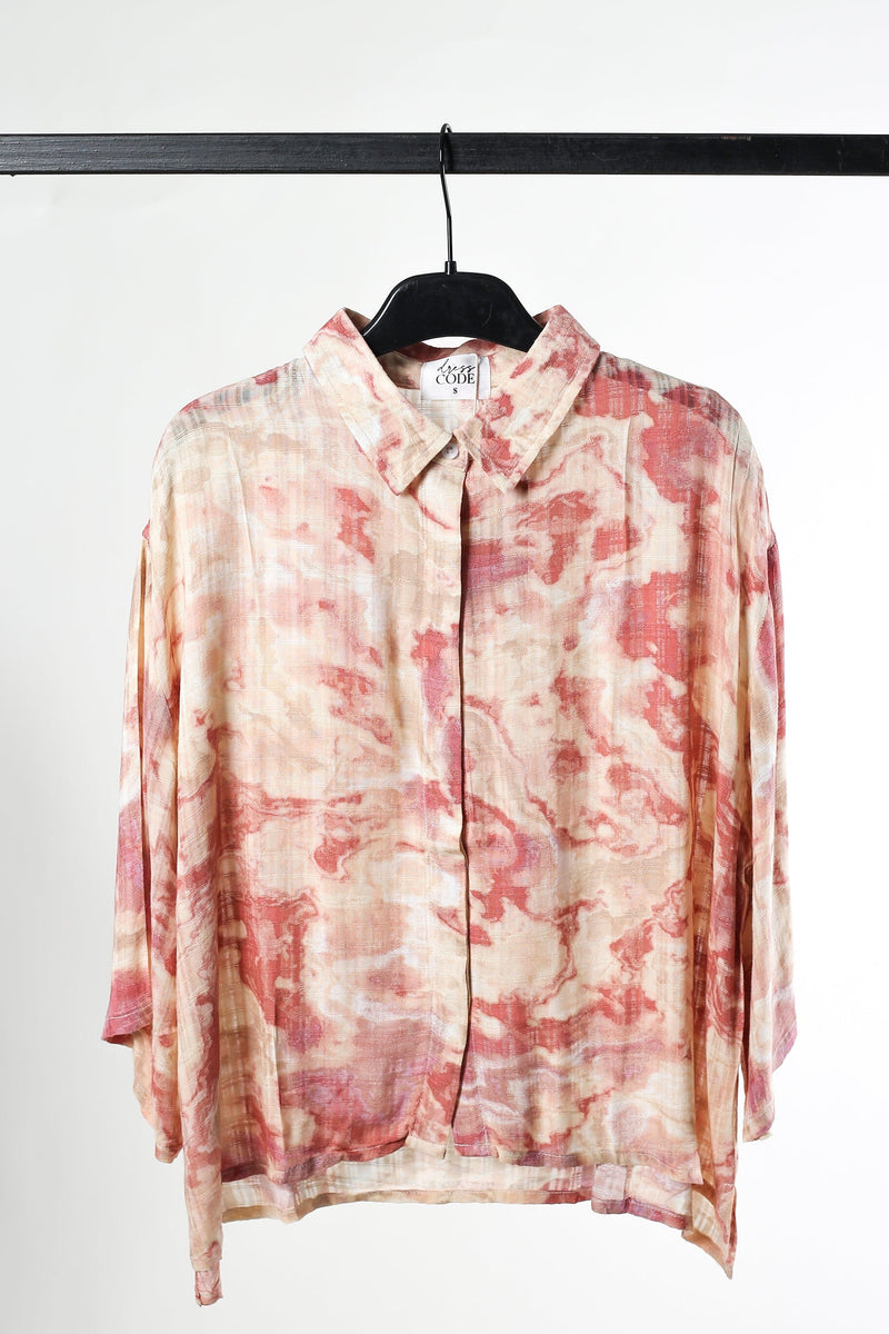 Printed Boxy Button Down – dresscodepk